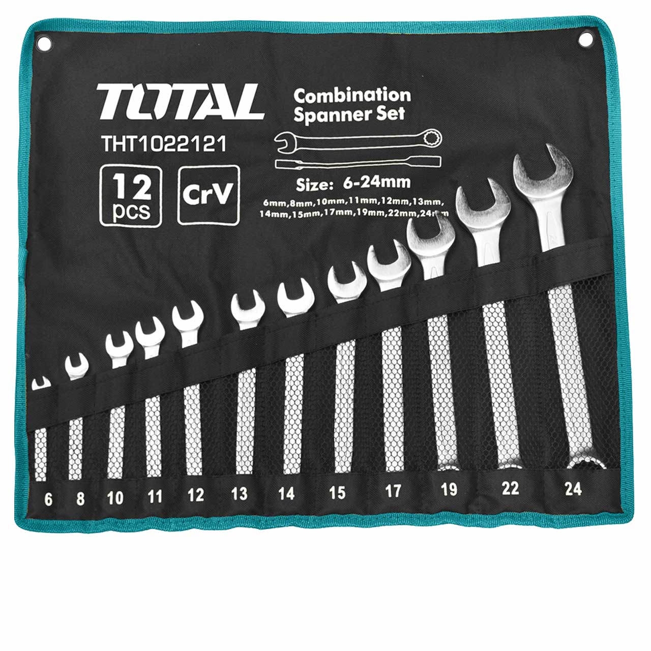 12 Pcs Combination Spanner Set Total Tools Qatar