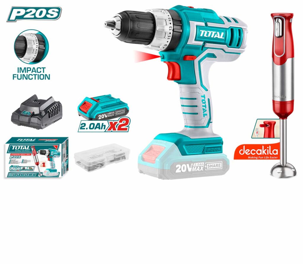 LITHIUM ION CORDLESS 2 PCS COMBO KIT – Total Tools Qatar