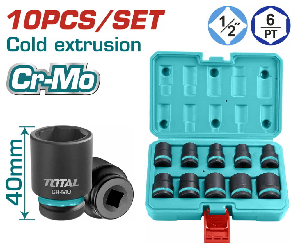 1/2″ IMPACT SOCKET SET 10PCS – Total Tools Qatar