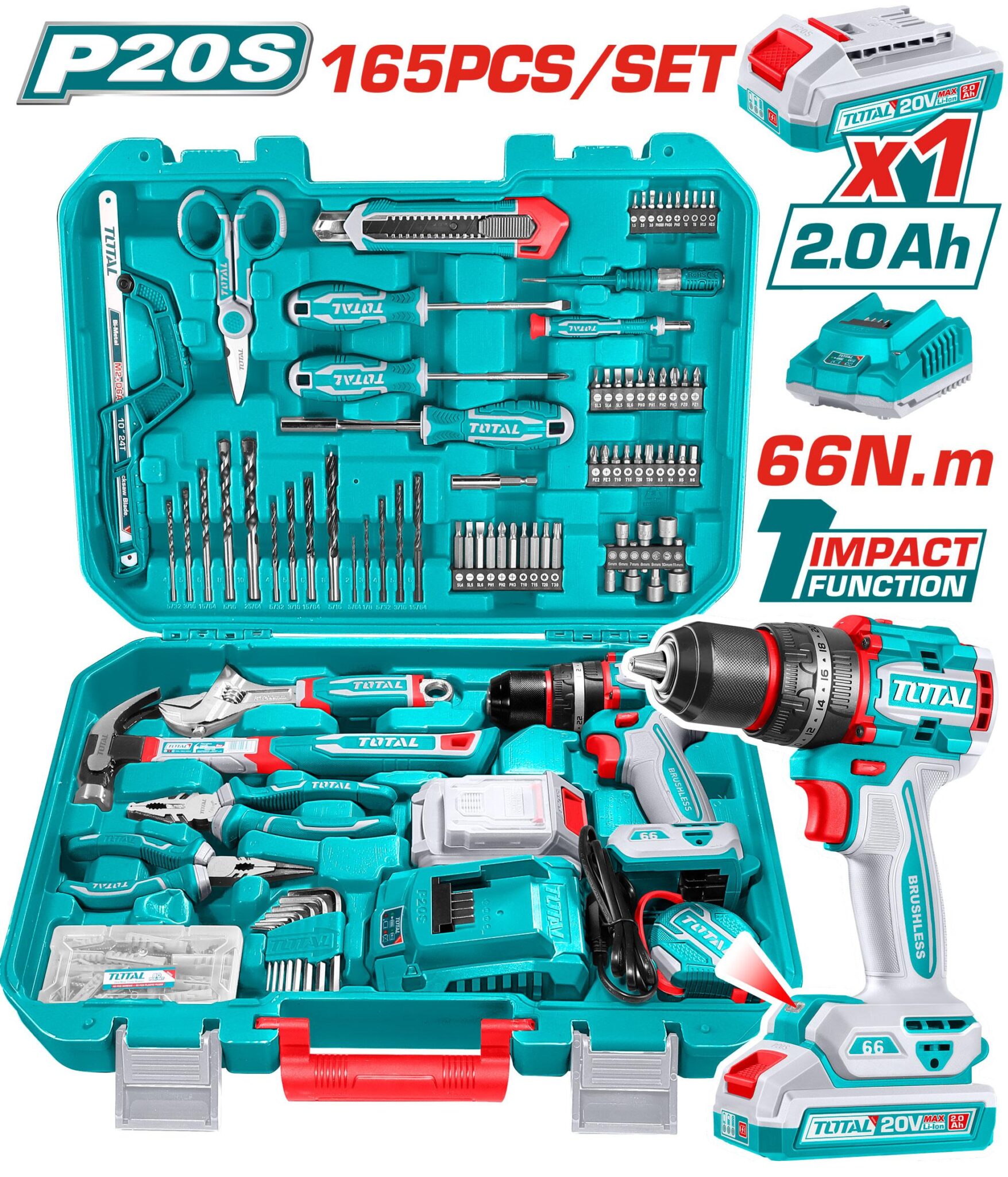 165 Pcs Tools set – Total Tools Qatar